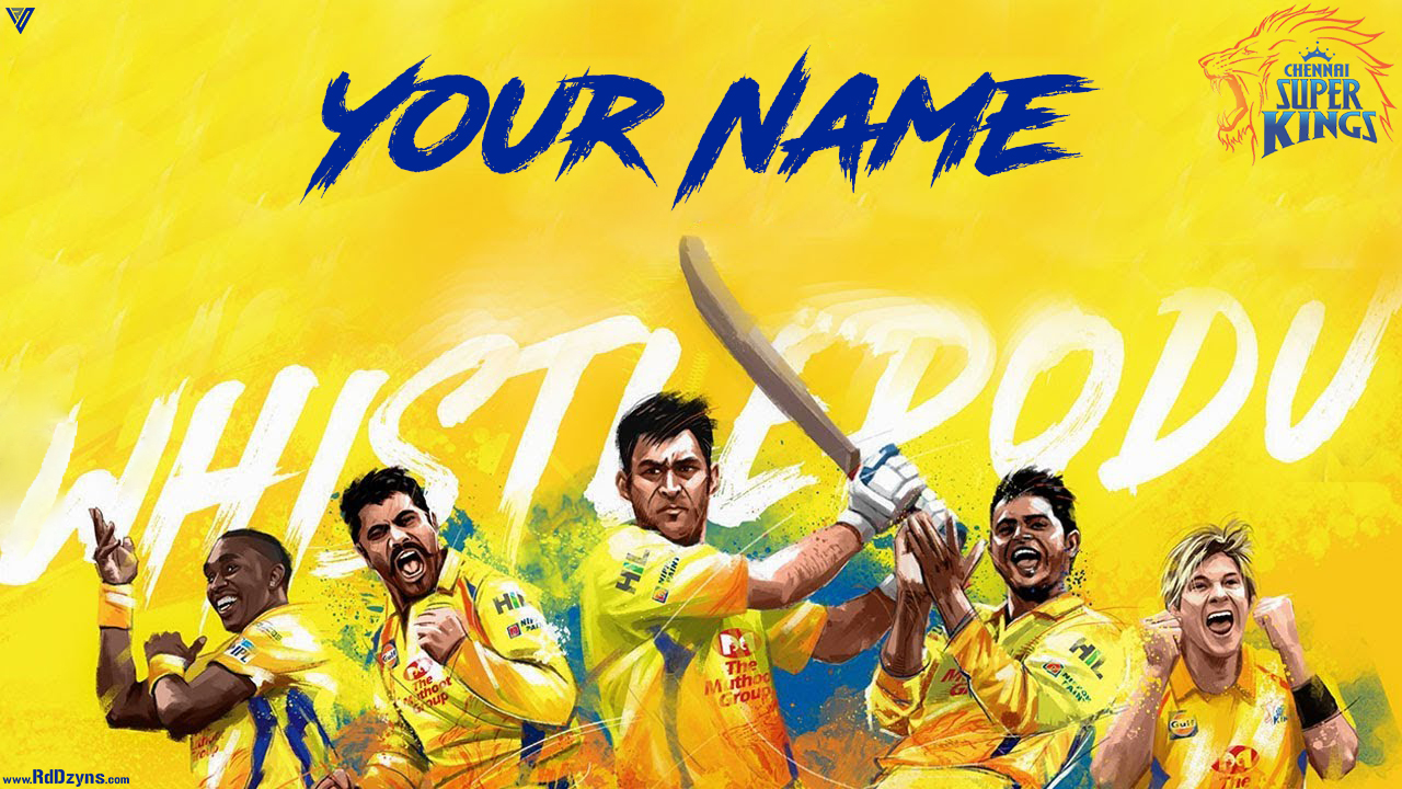 IPL2021 Chennai Super Kings Font Generator