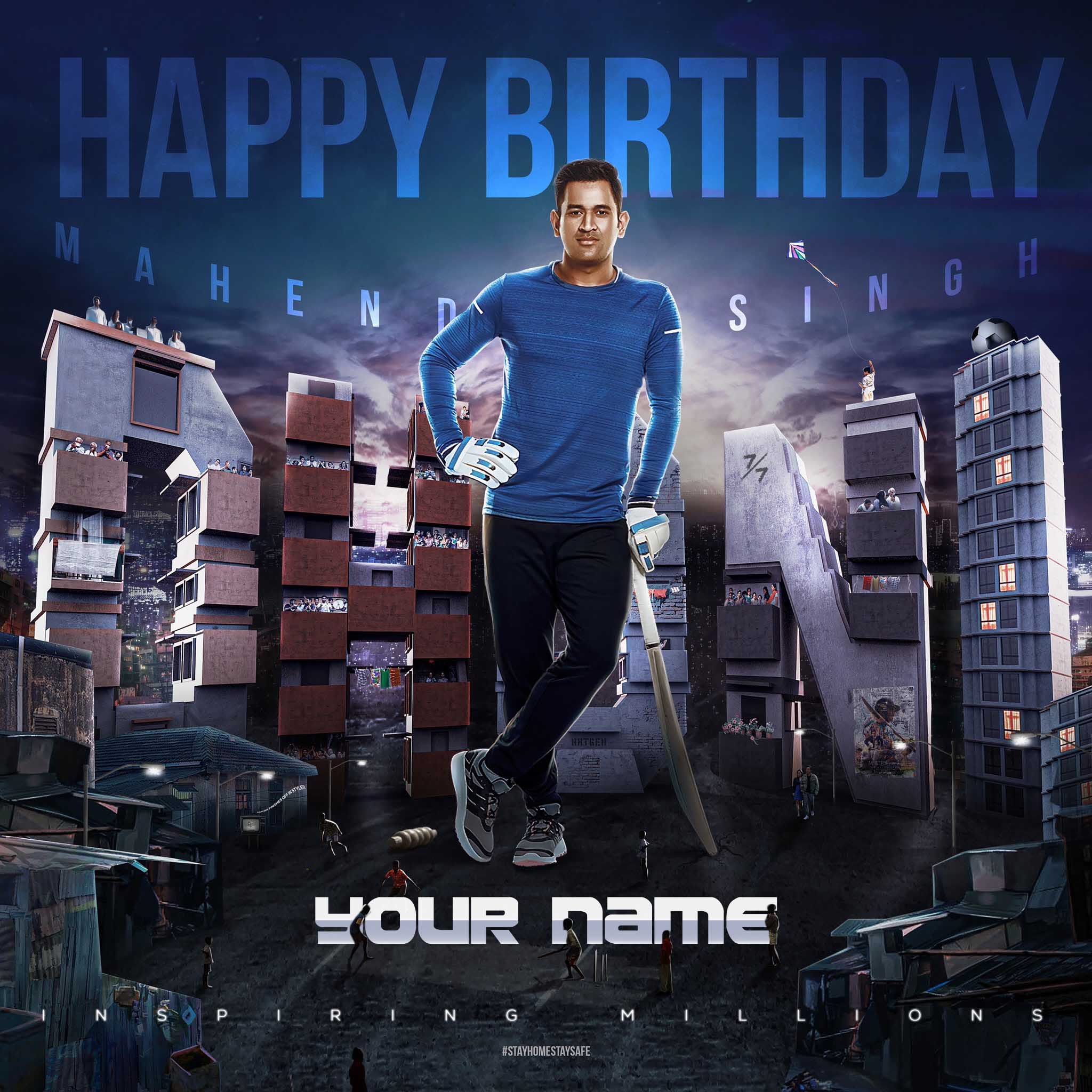Ms Dhoni HBD Font Generator